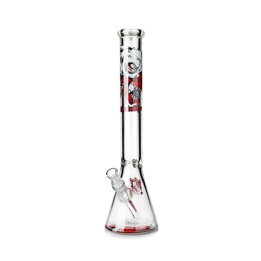 PHOENIX FULL GLASS BONG BLOOD SKULL DECALS 46CM