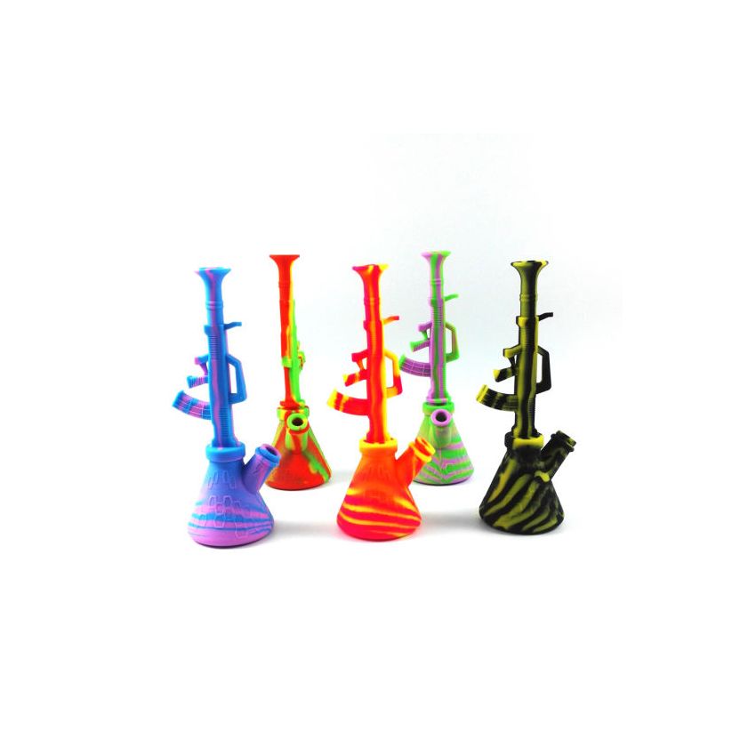 AK47 MACHINE GUN LARGE SILICONE BONGS 29CM