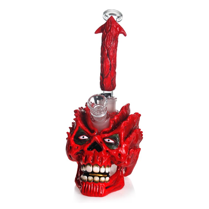 Devil Skull Dagger Glass Bong